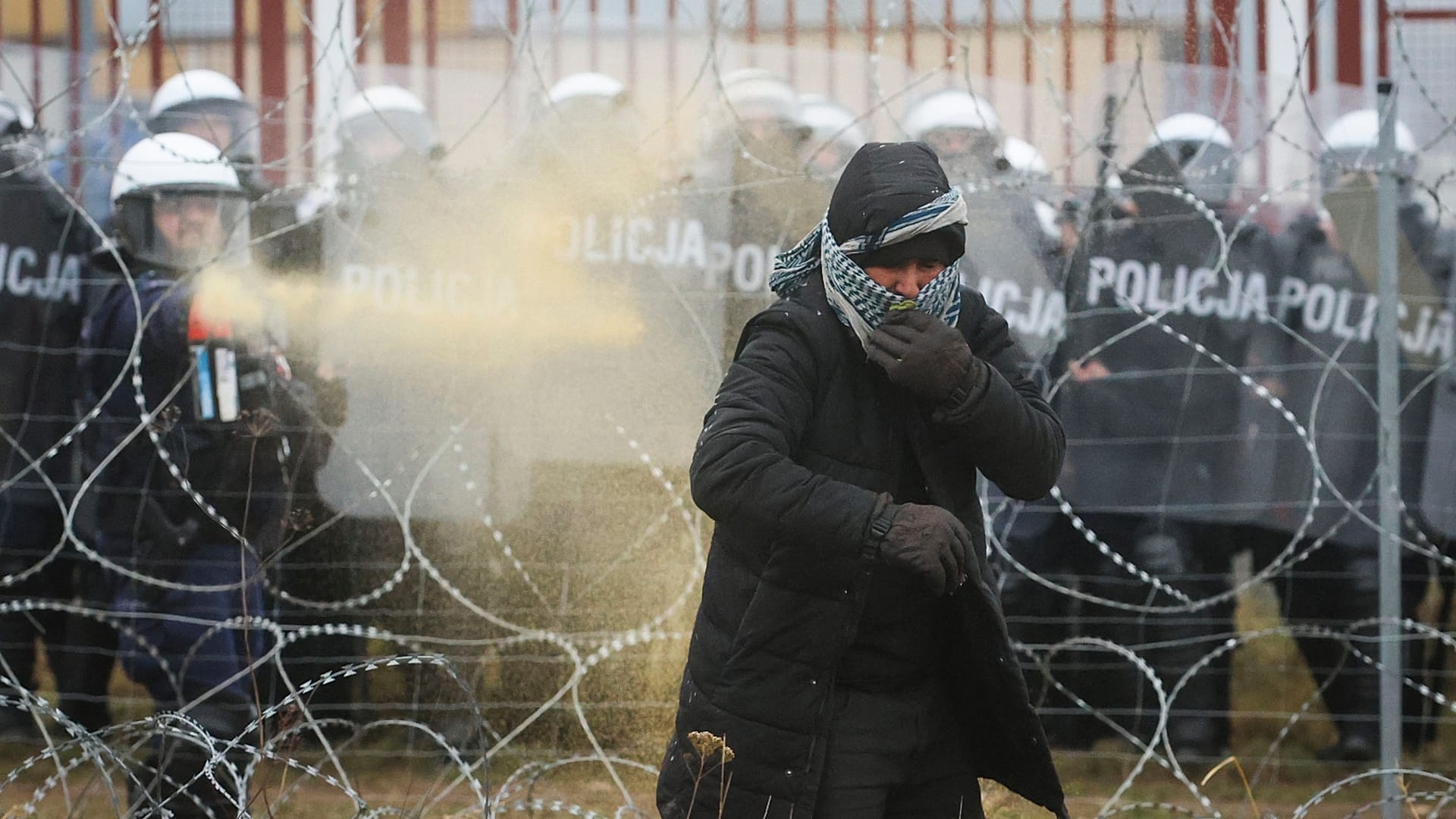 Water cannon and grenades as tensions rise on Belarus-Poland border ...