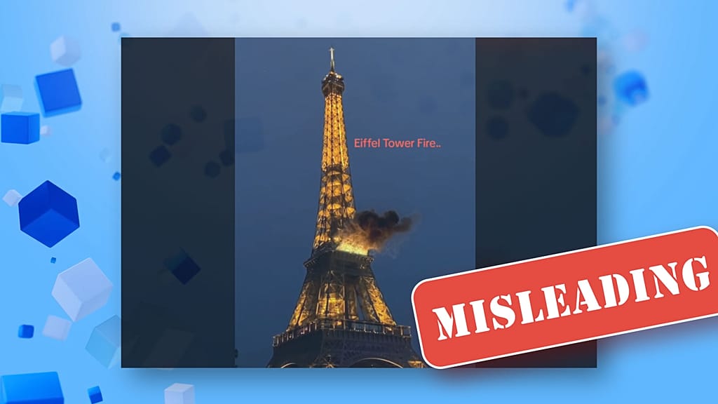 Has the Eiffel Tower caught fire? | Euronews