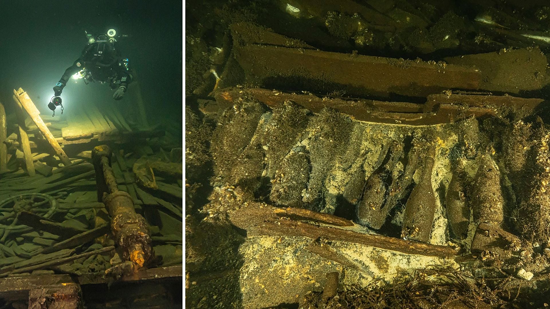 Polish divers unearth shipwreck loaded with 19th-century Champagne and ...