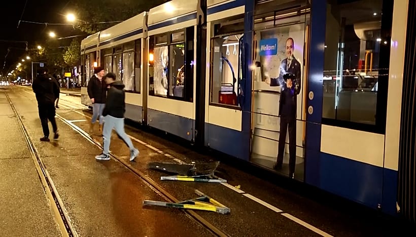 Video. Dutch police disperse people from streets after Amsterdam tram ...