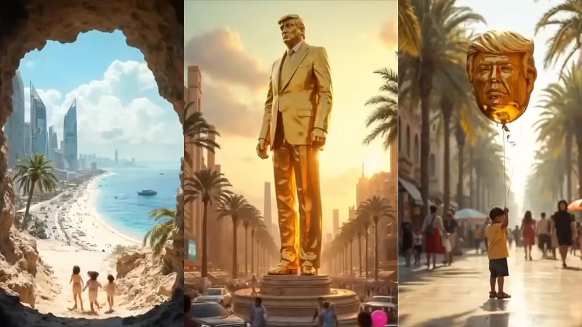 AI-generated video by Trump shows Gaza as lavish resort, drawing ...