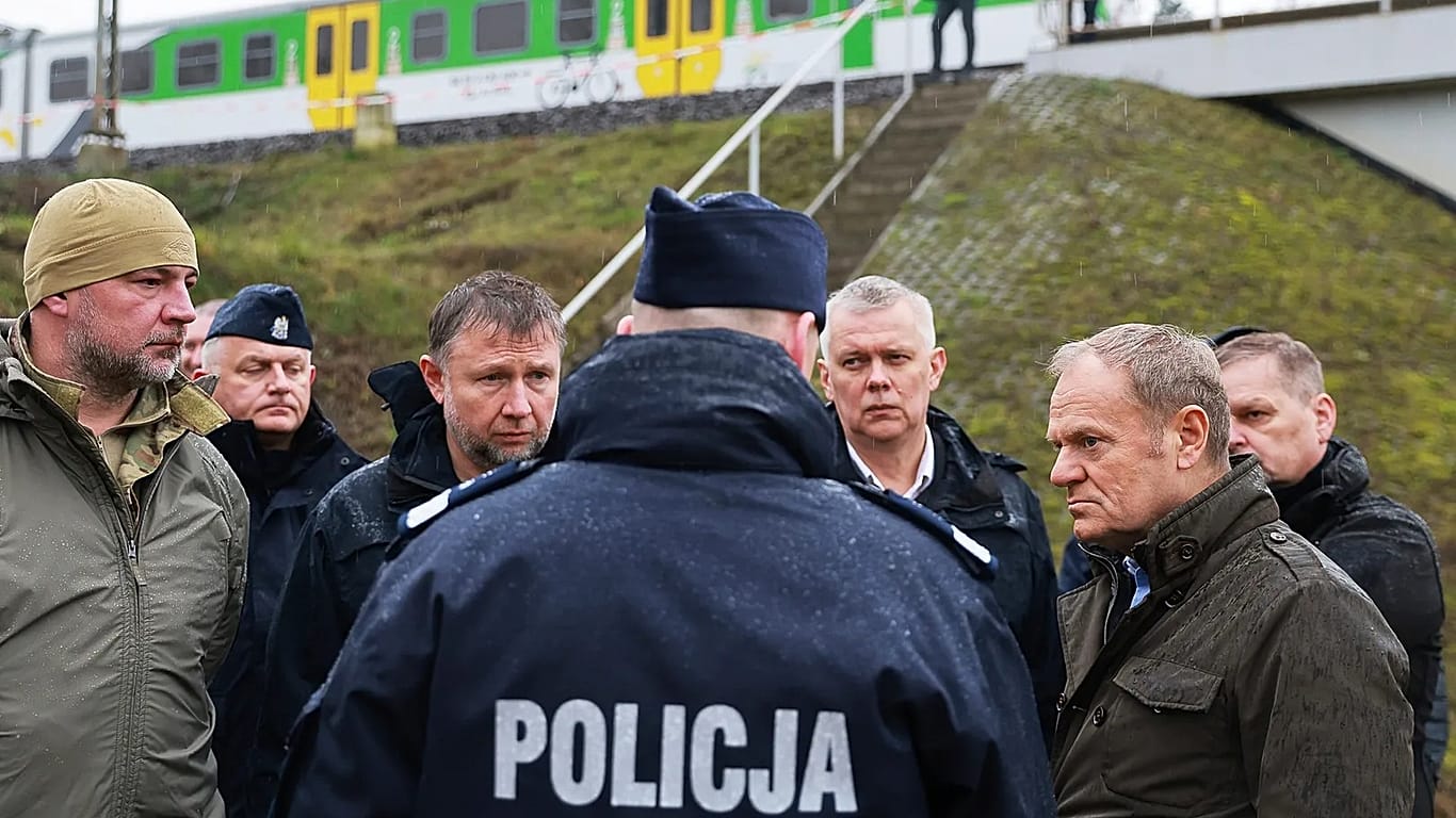 Video. Poland blames Russian intelligence for blast on rail line to ...
