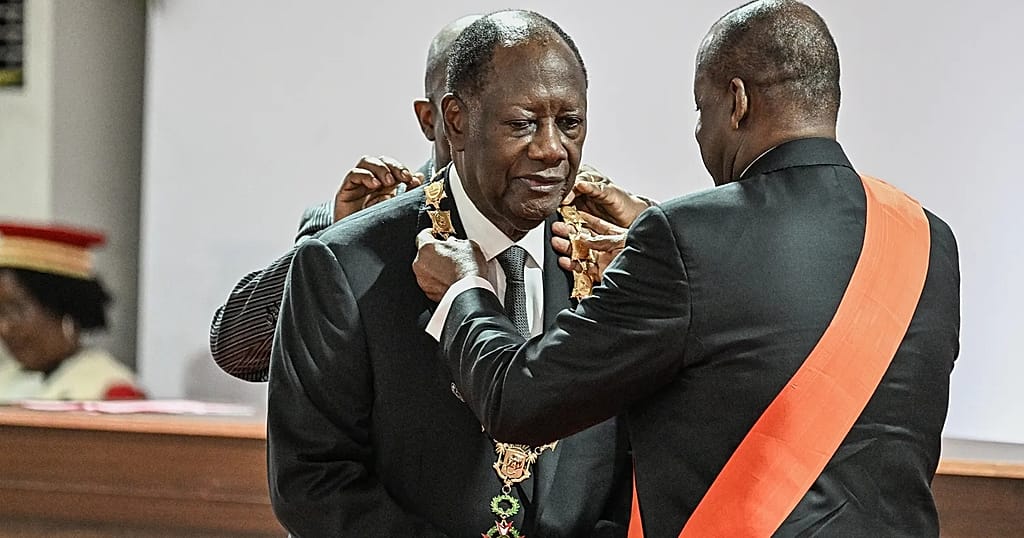 Ivory Coast's incumbent leader Ouattara is sworn in for a fourth term ...