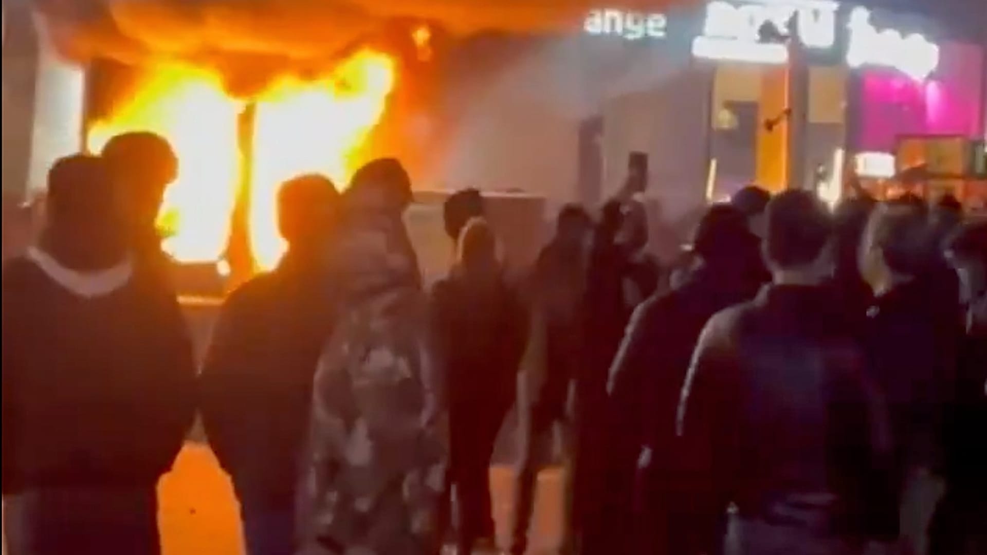 Video. Footage shows government buildings on fire in Iran amid ongoing ...