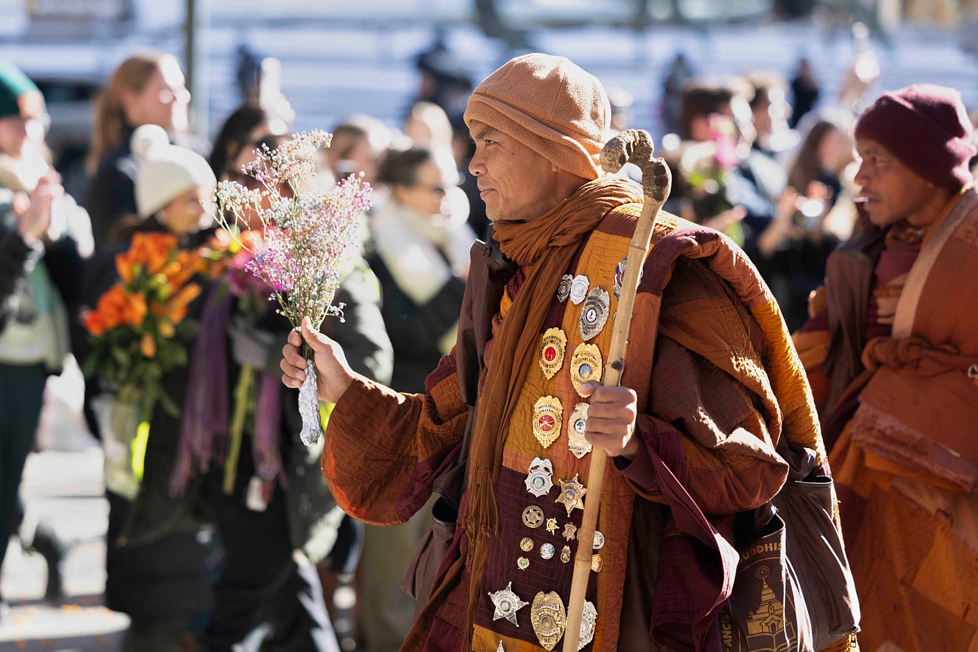 Buddhist monks on 'Walk for Peace' across the United States arrive in ...