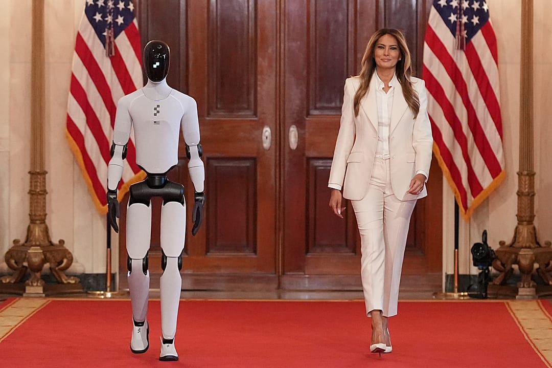 Melania Trump brings humanoid robot and vision of AI classroom to ...