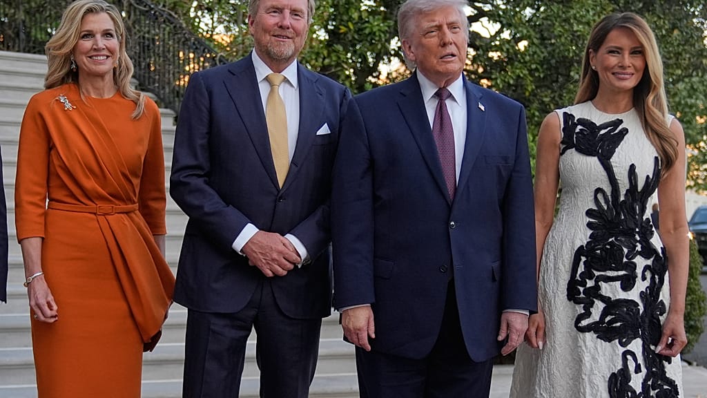 Video. Trump hosts Dutch royals at the White House for dinner and ...