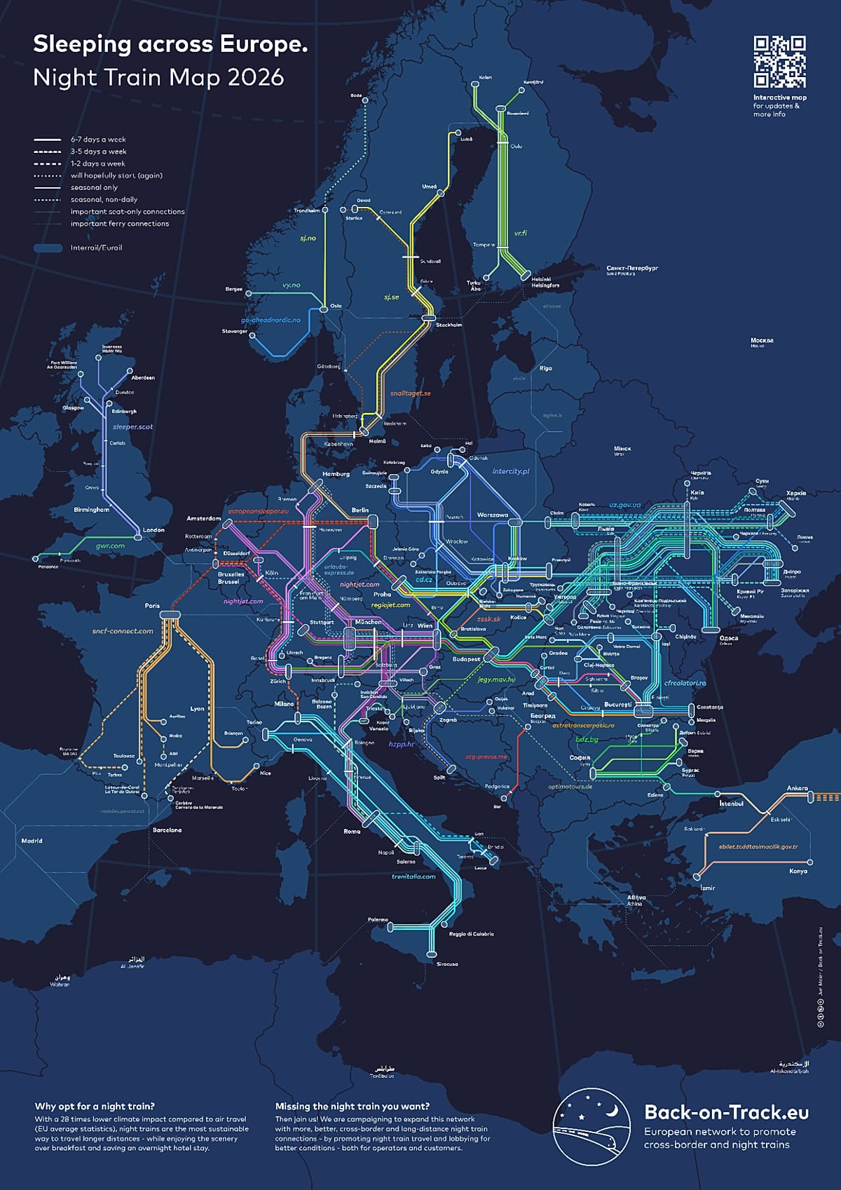 Love night trains? This new map shows all the sleeper services running ...