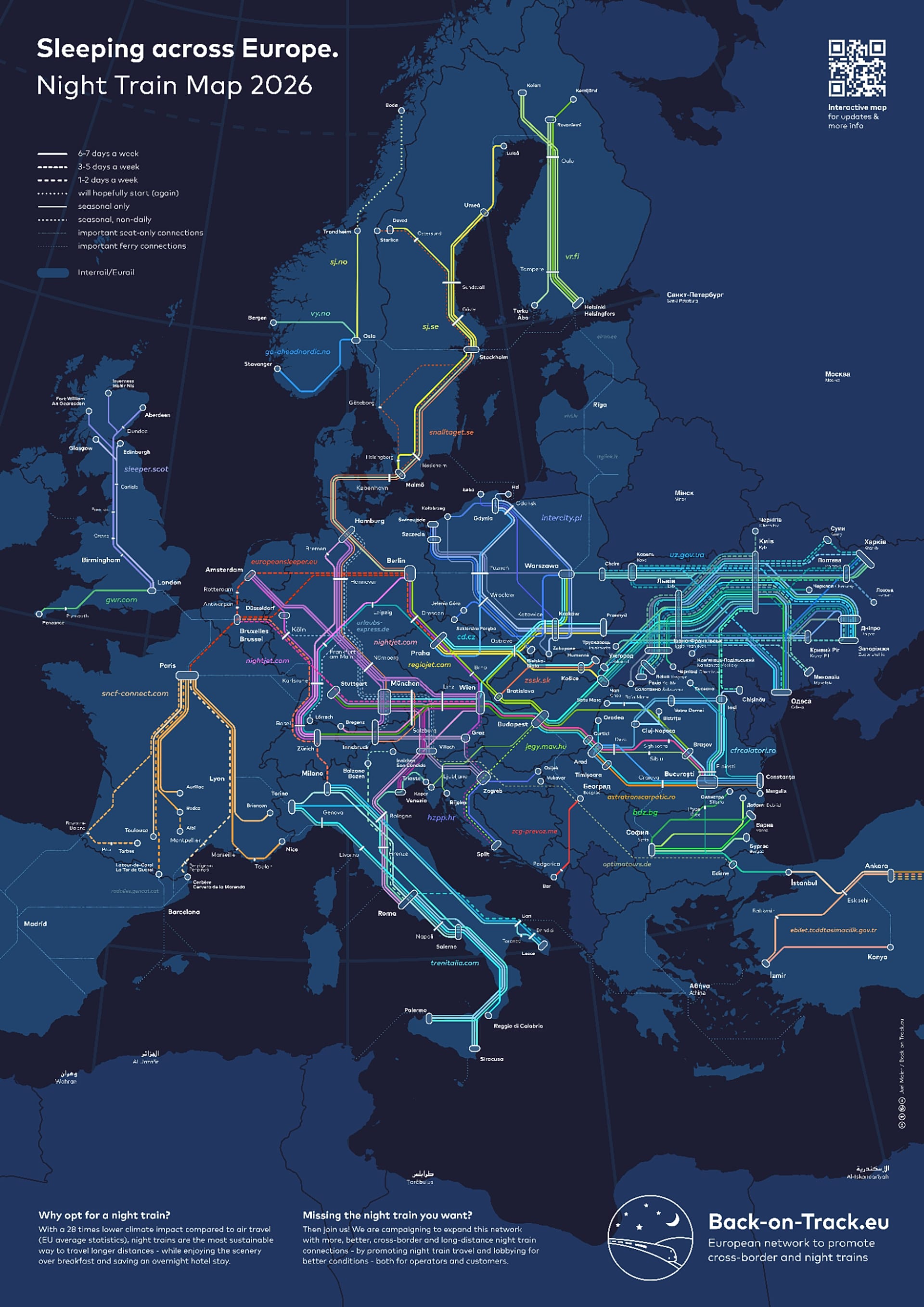 Love night trains? This new map shows all the sleeper services running ...